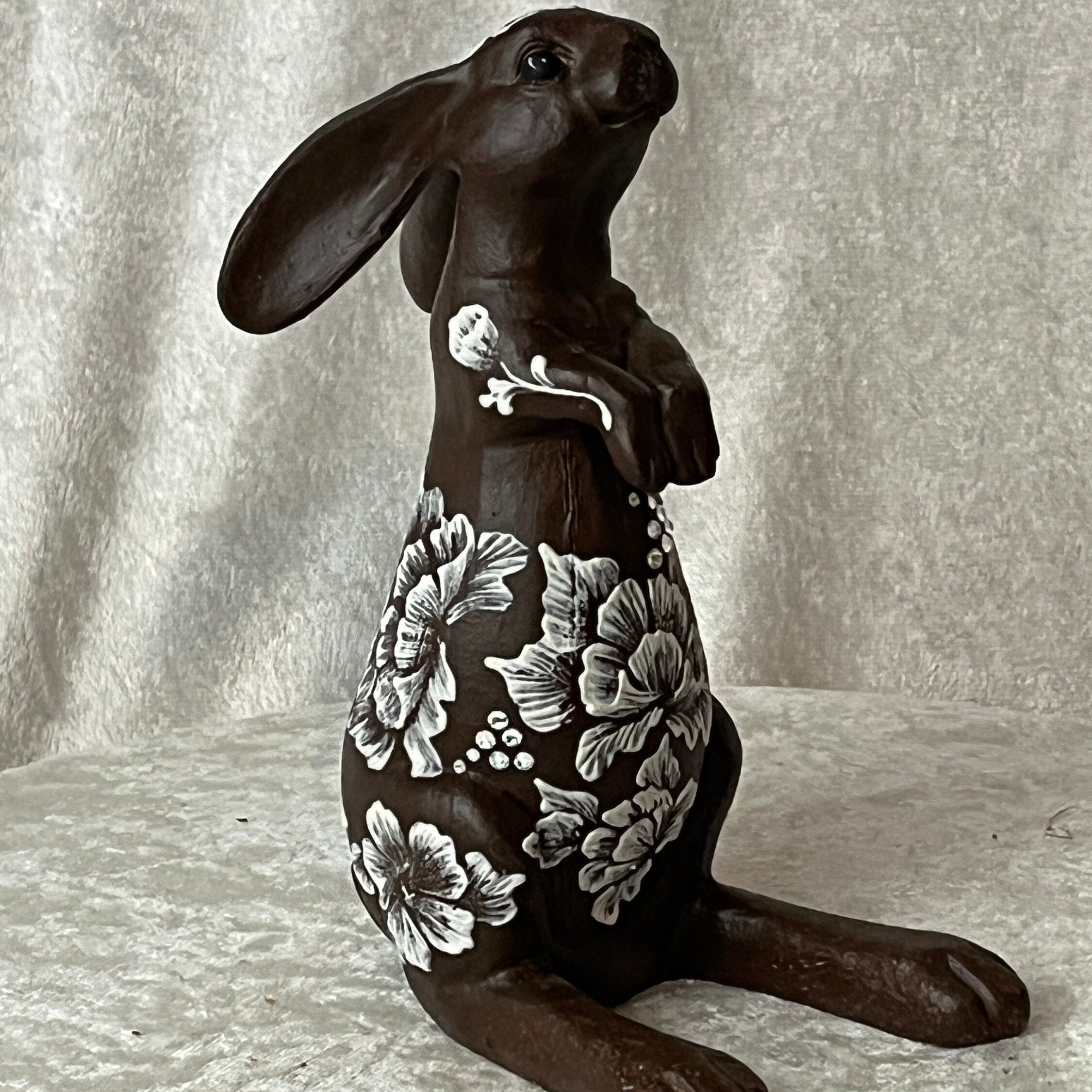 Little Resin Bunny, Painted to Resemble a Little Chocolate Bunny ...