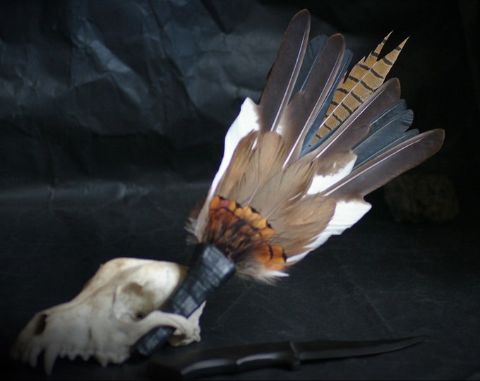 Raven, Dove, Goose, Falcon and Pheasant Feathers Smudge Fan_witchcraft ...