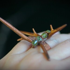 Honey Locust Thorn Ring, Chrysolite Ring, Peridot Huge Ring, Butterfly ...