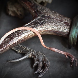 Copper Boline Ritual Sickle: Electroformed Bird Claw Handle, Pagan ...
