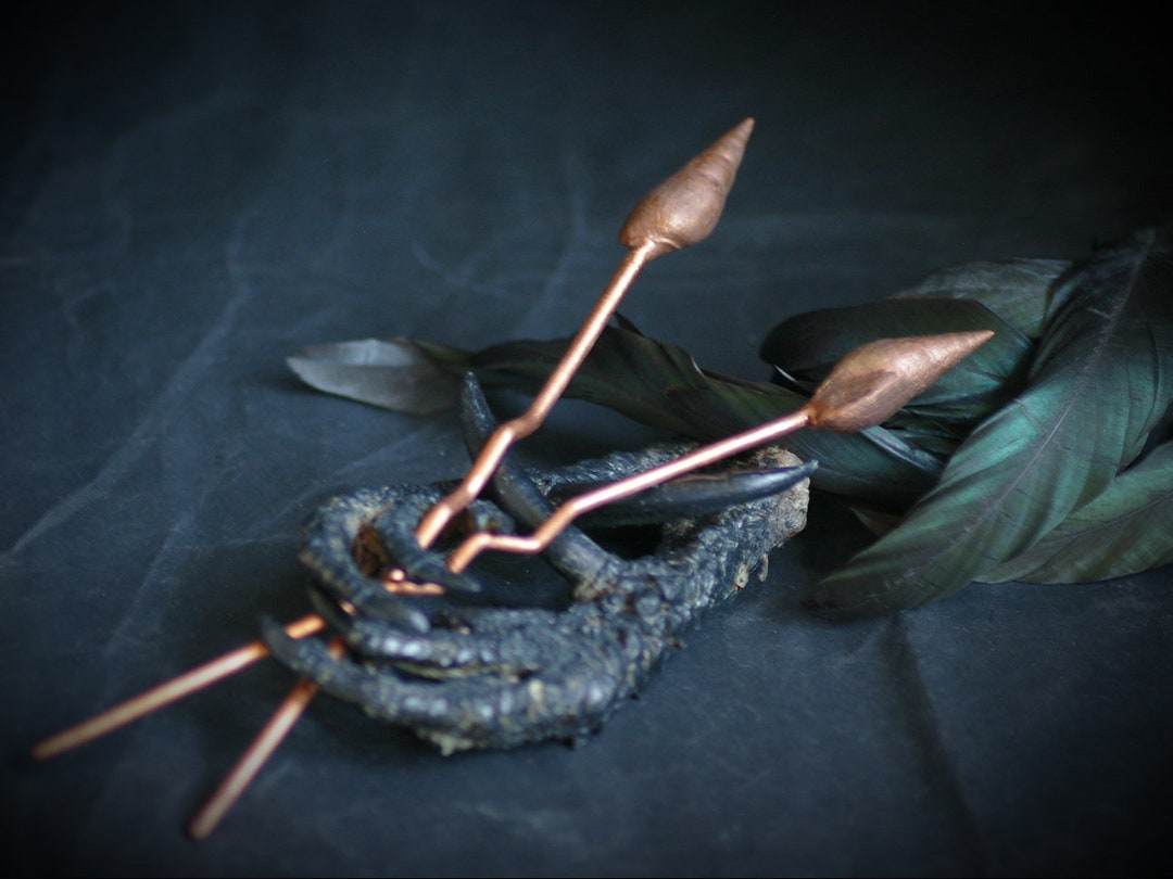 Electroformed Copper Sea Shell Hairpin: Witch Hair Accessory - Etsy