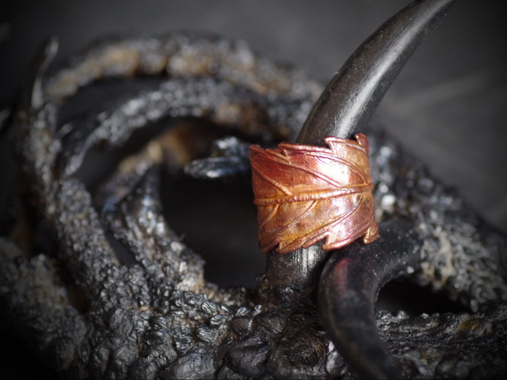 Statement Ring From True Hemp Leaf Electroforming Copper - Etsy