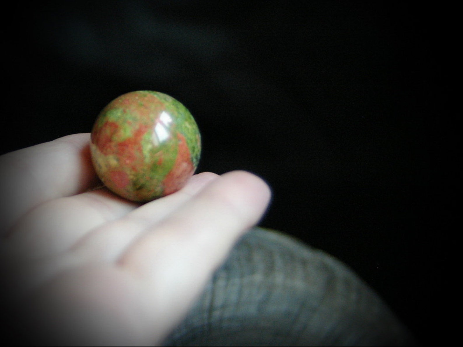 Mini crystal ball unakite sphere 20mm polished crystal | Etsy
