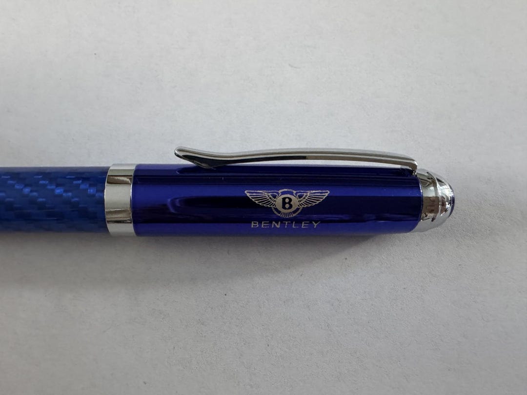 Bentley Blue Carbon Fiber Pen - Automotive Accessory - Etsy