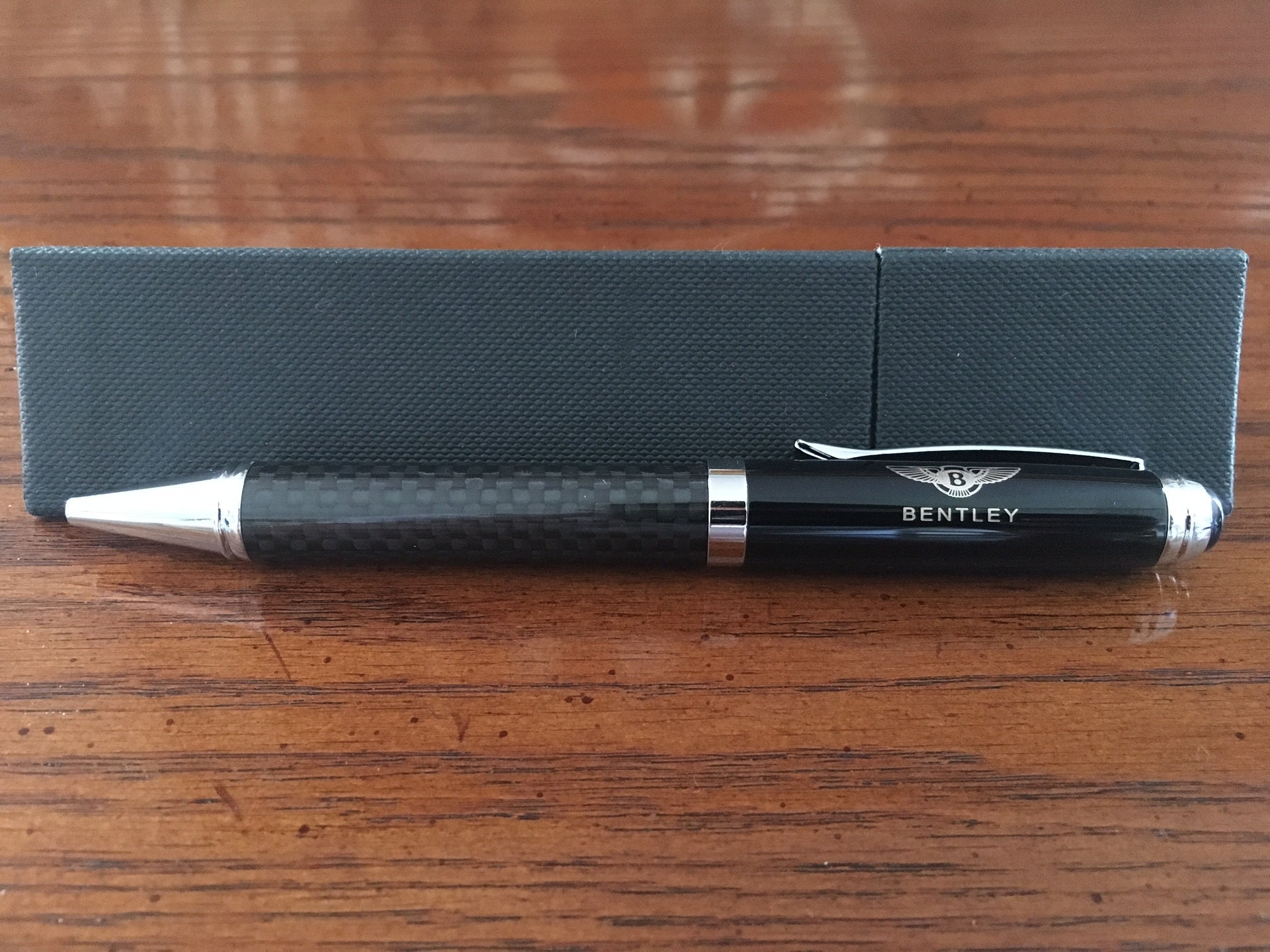 Beautiful Bentley Logo Carbon Fiber Pen in Black Triangular Box - Etsy