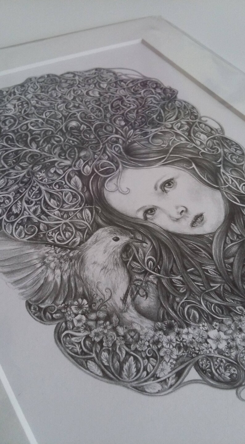 Bird Girl Art Print - Etsy