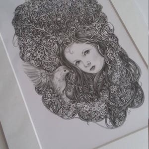 Bird Girl Art Print - Etsy