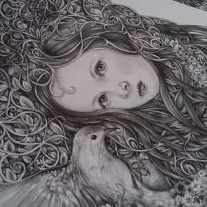 Bird Girl Art Print - Etsy