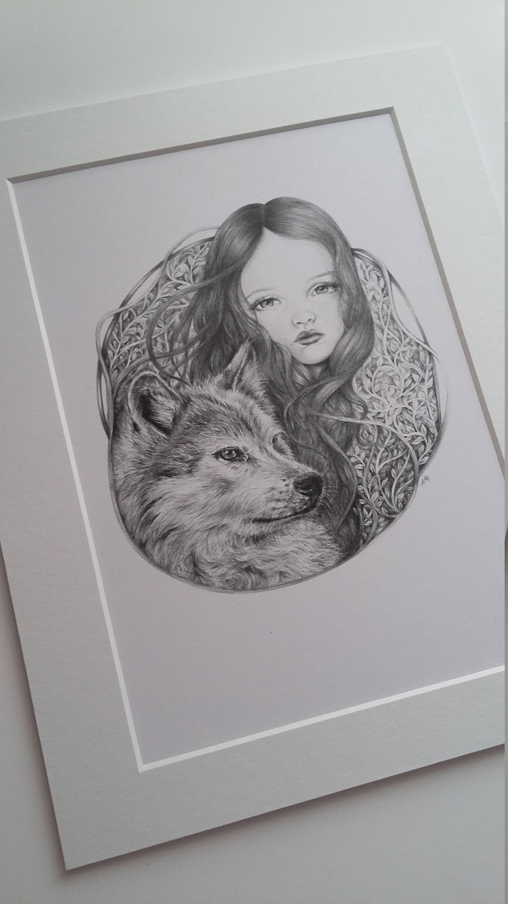 Wolf Girl Art Print - Etsy