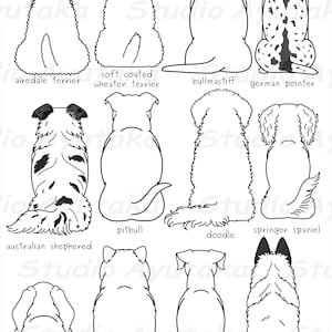 12 Dogs Back Line Art Bundle5 Svg Png - Etsy Canada