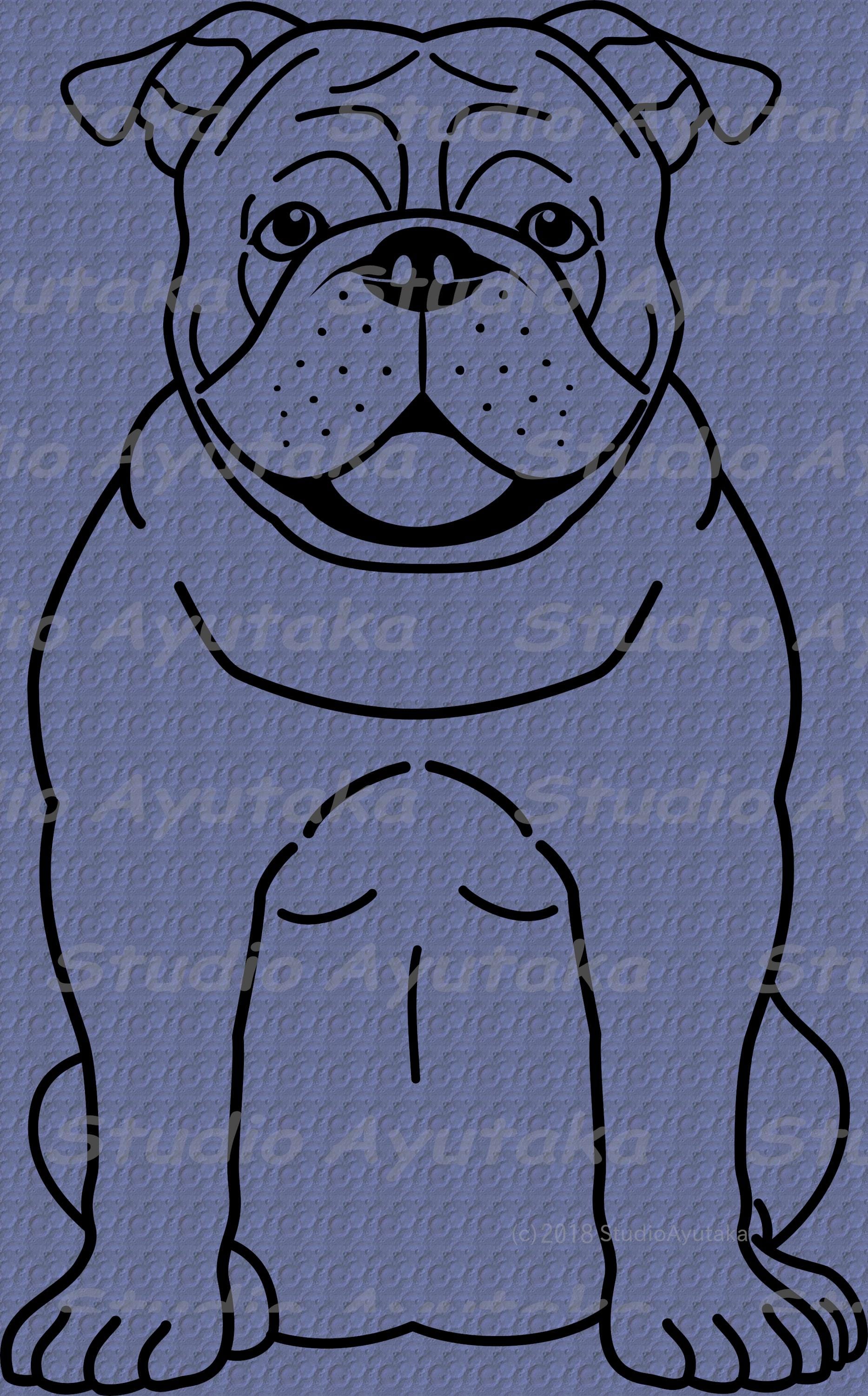 Dogs Line Drawing Bundle#1, Svg, Png, Sitting Dogs, Front View, Full ...