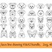 40 Realistic Dog Faces Line Drawing Big Bundle, Svg, Png, Digital ...
