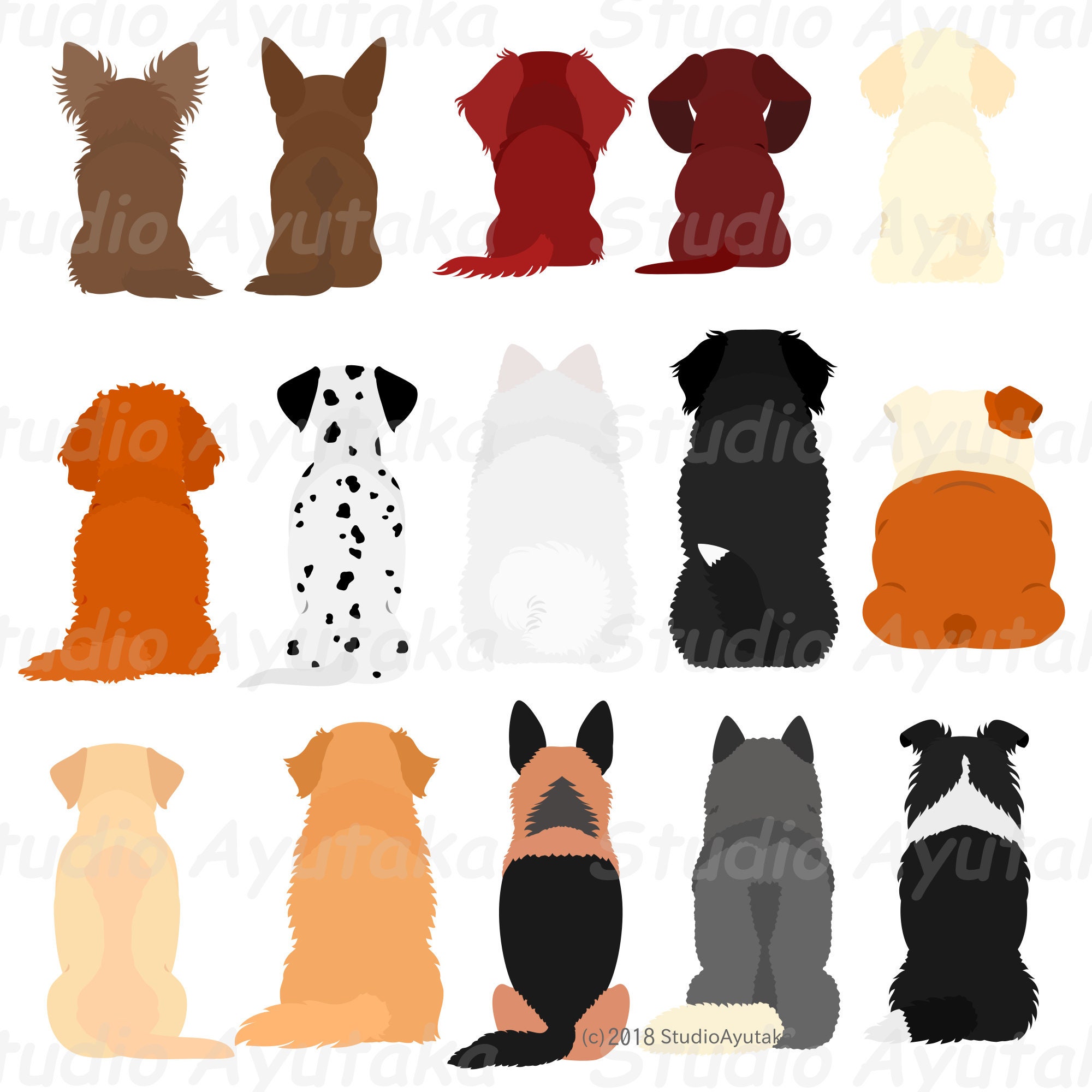 63 Dogs From Behind Big Bundle Svg Png - Etsy Canada