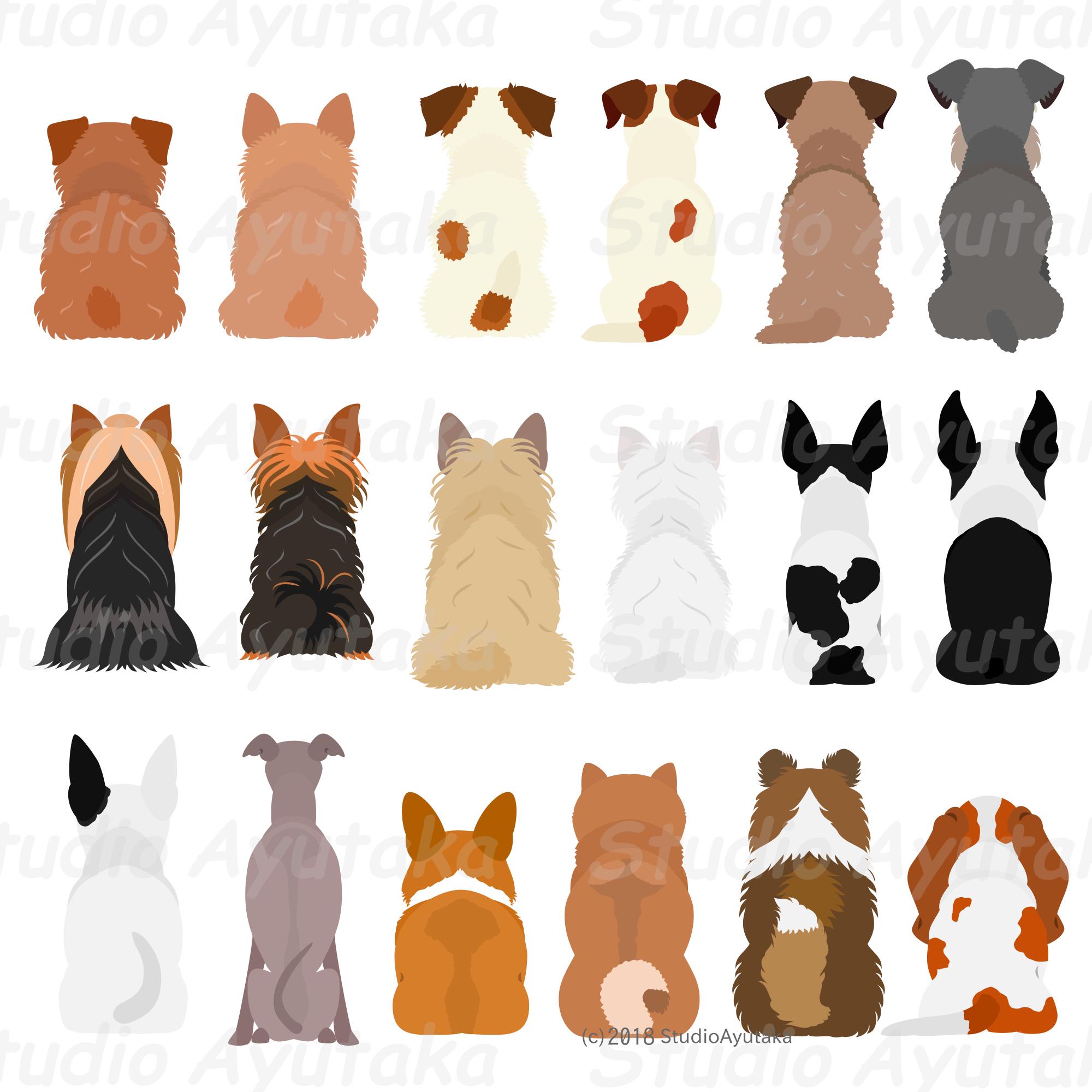 63 Dogs From Behind Big Bundle, Svg, Png - Etsy