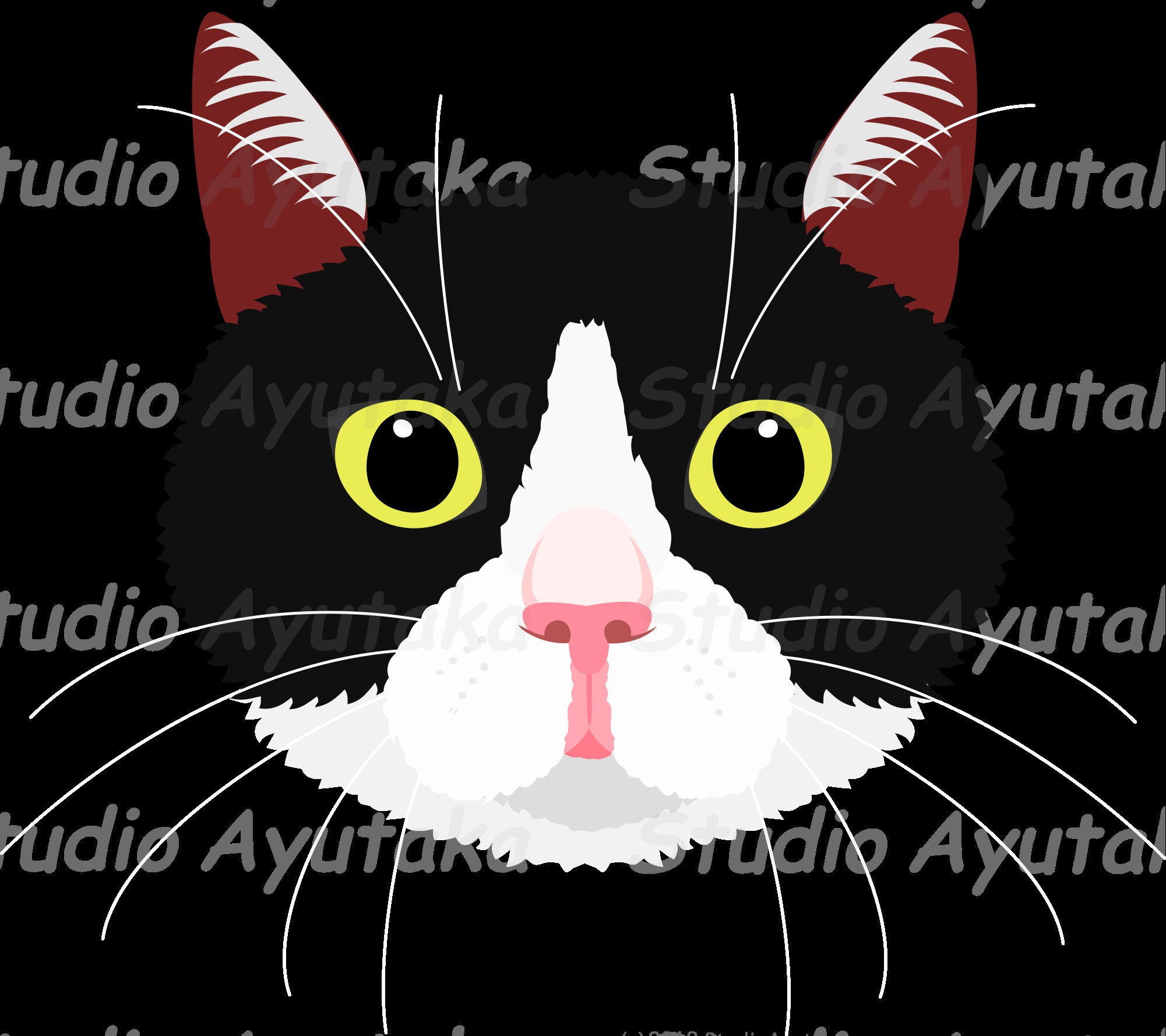 4 Cats Faces Svg Png - Etsy
