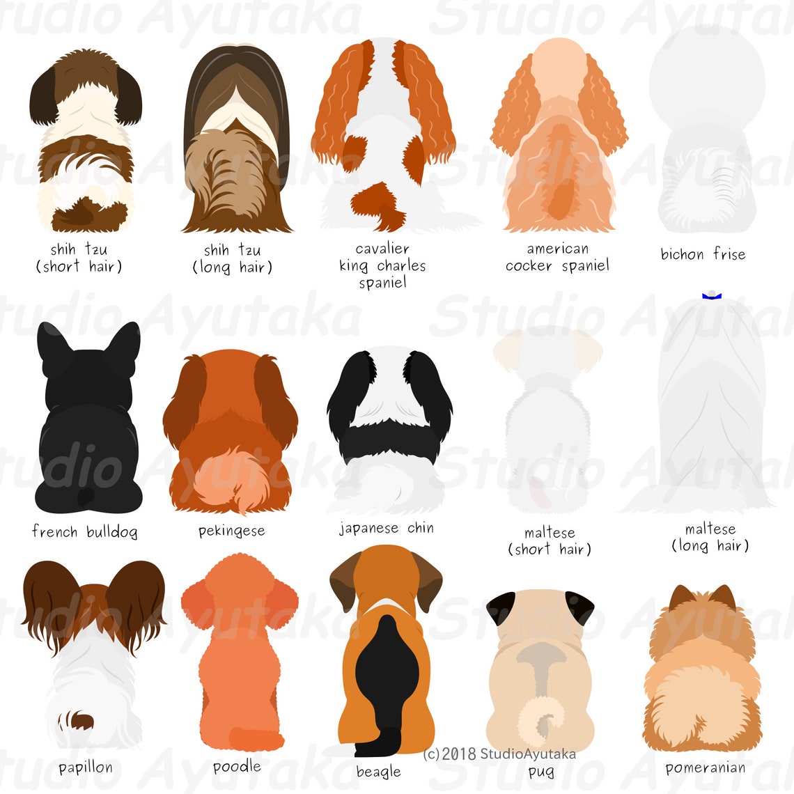 Dogs From Behind Bundle1 15 Breeds Svg Png - Etsy