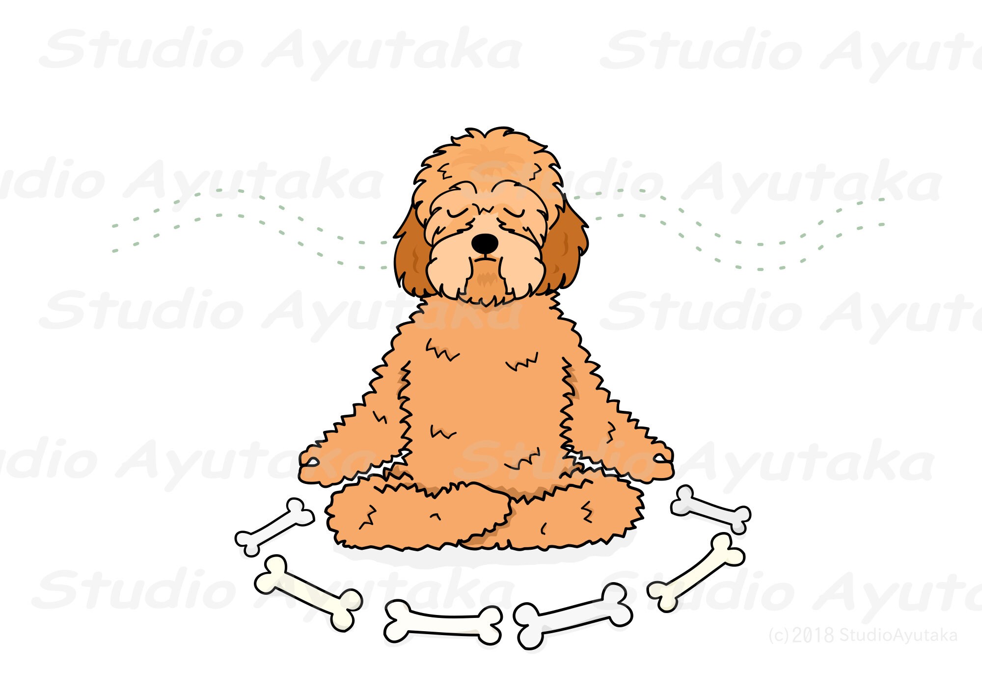 Perro meditando svg png ai - Etsy México