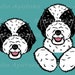 Black&white Doodle Dog Peeking and Head Line Art Bundle, Svg, Png, Ai ...