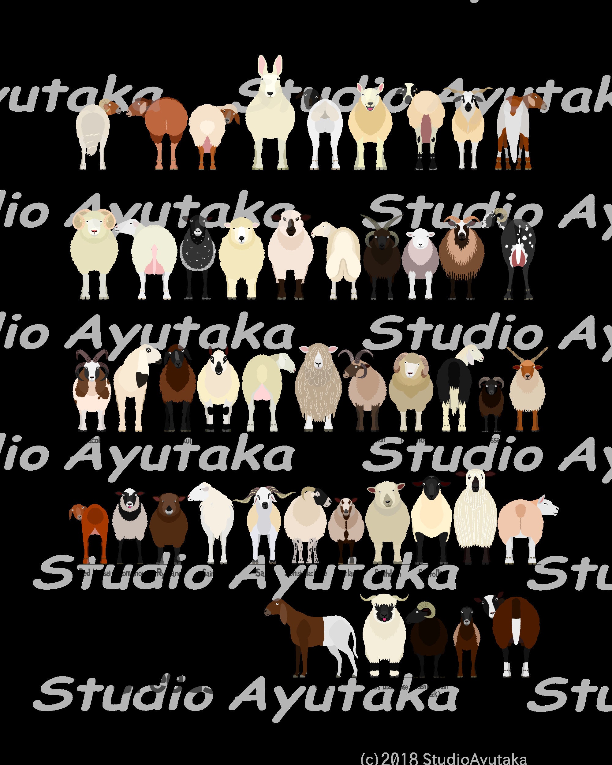 46 Breeds of Sheep Chart Svg Png Jpg 1620 | Etsy