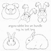 Angora Rabbit Line Art Bundle, Svg, Ai, Pdf, Png - Etsy