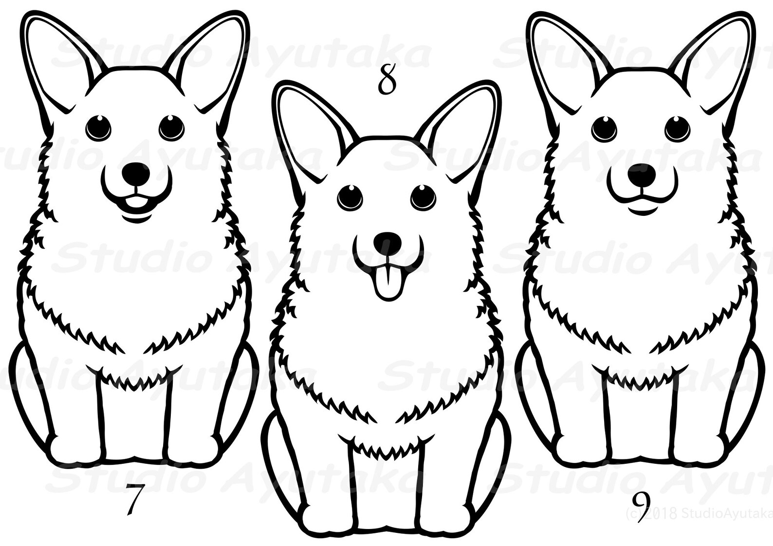 Welsh Corgi Dog Design Bundle, Ai, Pdf, Png, Svg - Etsy