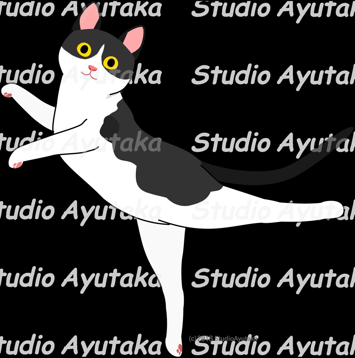 Ballet Cats 16 Poses Bundle Svgpng - Etsy