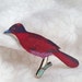 Large Vintage Red Bird Wooden Brooch - Etsy