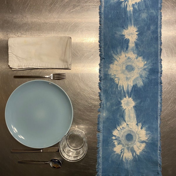 Indigo Table Runner - Etsy