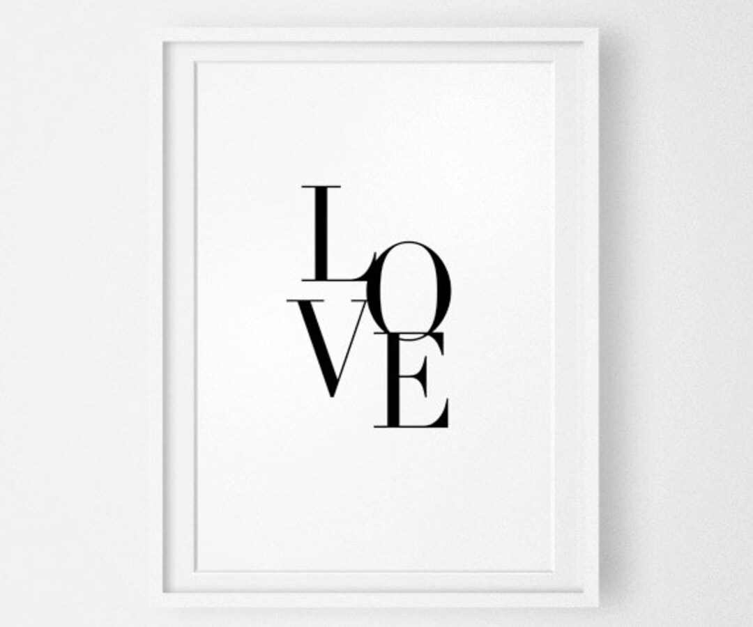 Love Poster Love Printable Poster Typography Poster - Etsy