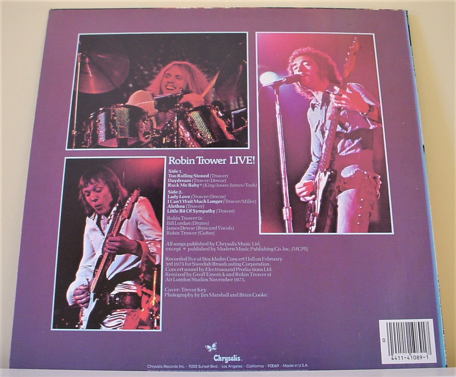 Robin Trower Live 1975 12 Vinyl LP Record Album - Etsy