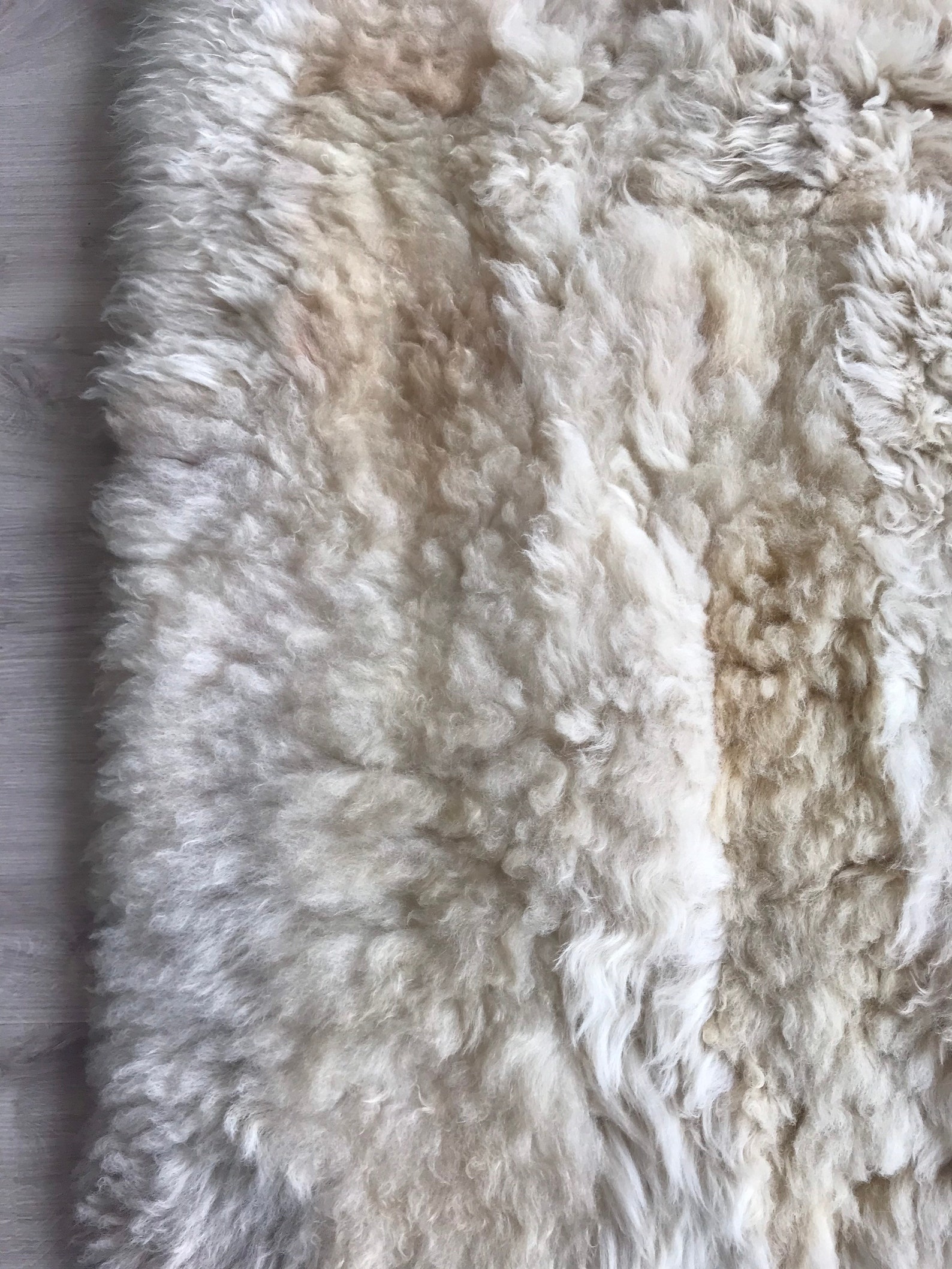 Exclusive Real SHEEPSKIN BLANKET | Large Sheepskin Area Rug | Ivory Fur ...