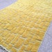 Gorgeous Yellow Moroccan Rug, Bright Yellow Blocked Design Carpet ...