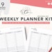WEEKLY PLANNER KIT Printable Monthly Daily Planner - Etsy