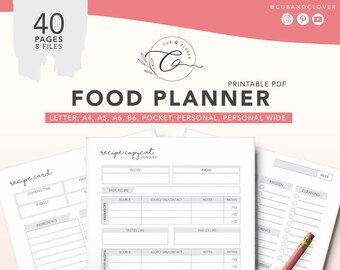 RECIPE REVIEW SHEET Printable Weekly Meal Planner, Meal Planner ...