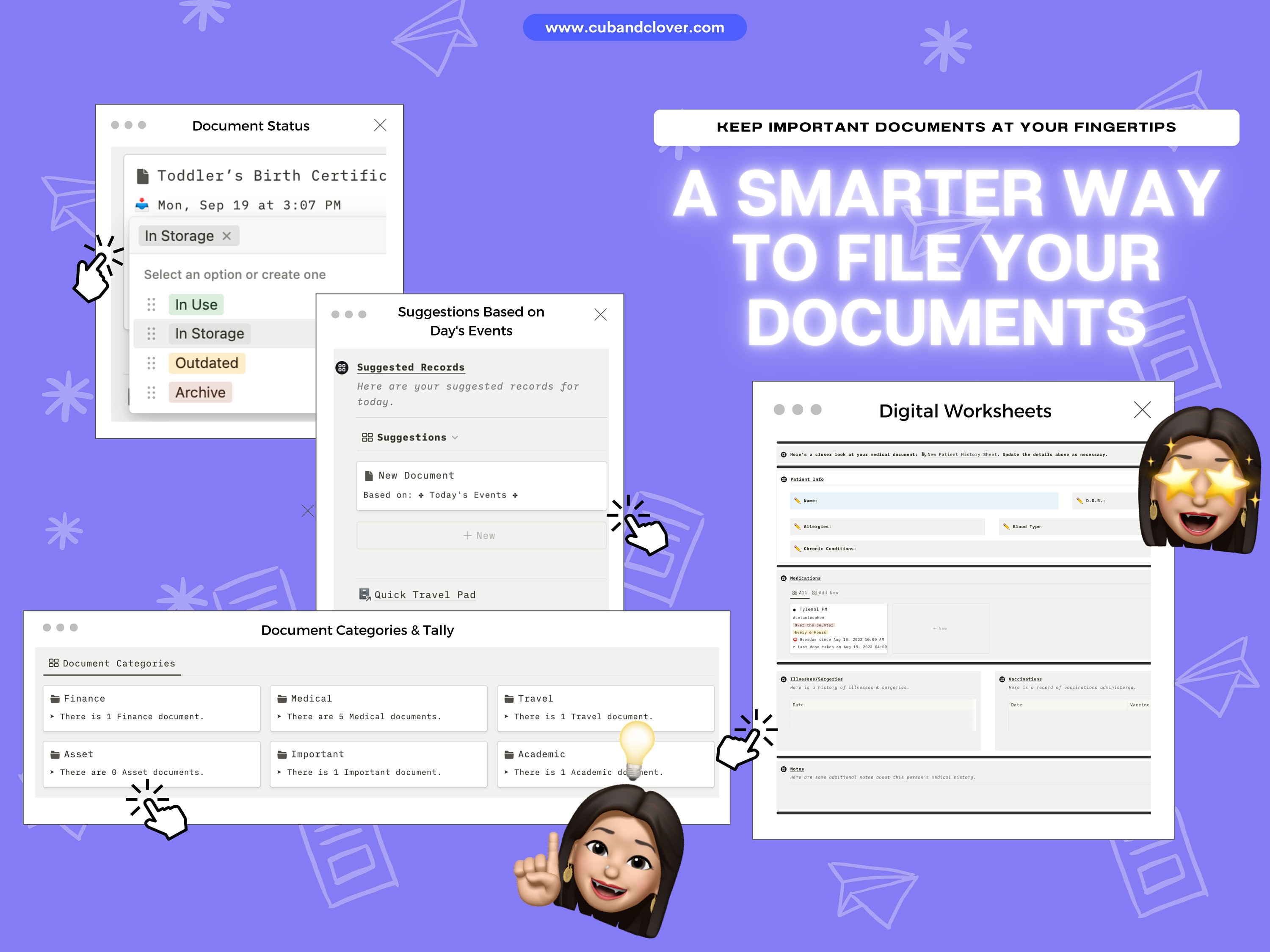 Notion Template | the File Cabinet | Notion Planner, Notion Dashboard ...