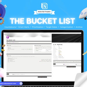 Notion Template | the Bucket List | Notion Dashboard, Planner, Summer ...