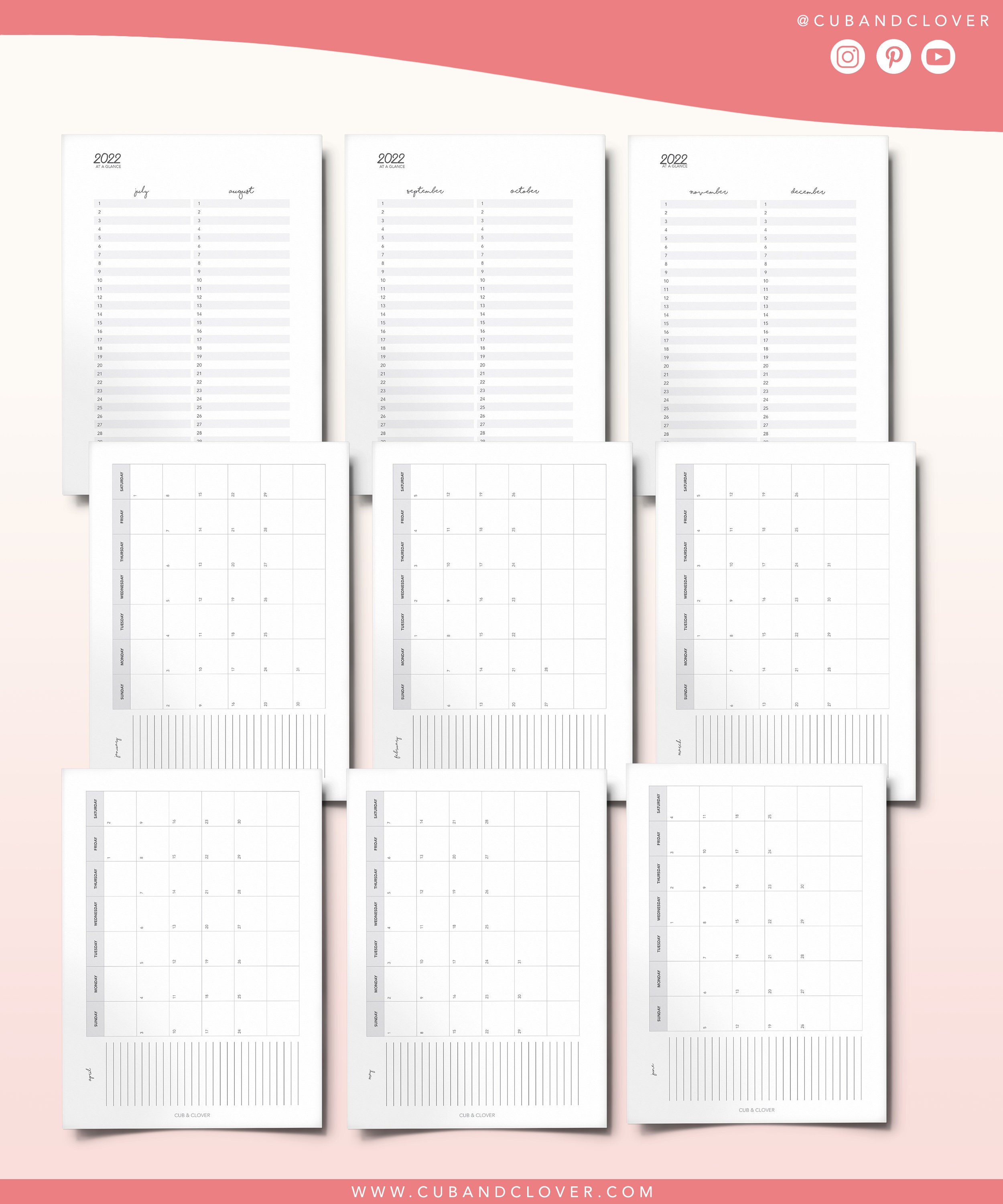 Planner Essentials Bundle | Daily, Weekly, Monthly (printable PDF) - Etsy