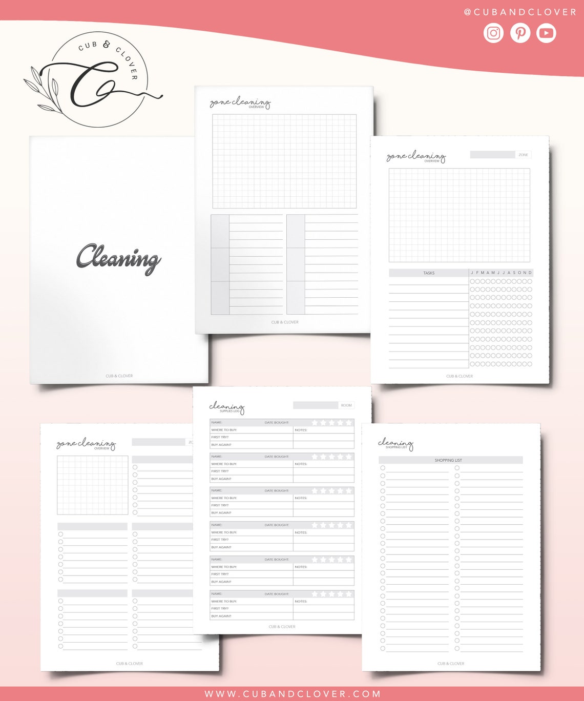 HOME CARE PLANNER Printable Household Cleaning Planner - Etsy