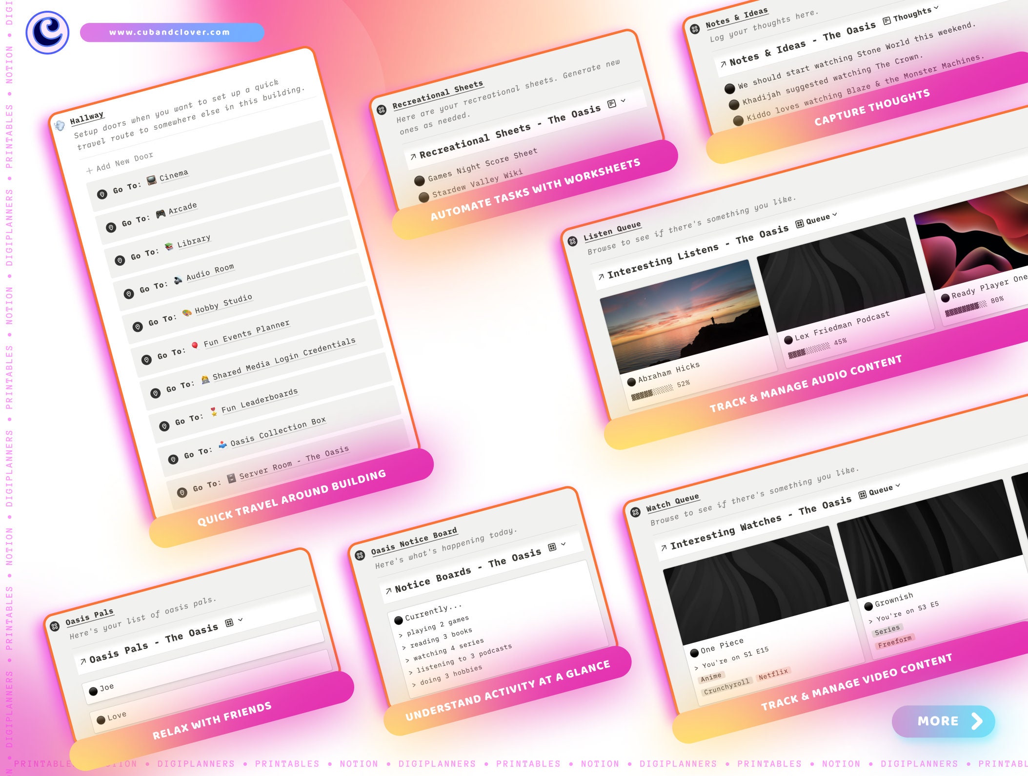 Notion Template the Oasis Notion Planner Notion - Etsy