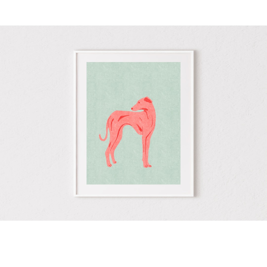 Red Dog Print - Etsy