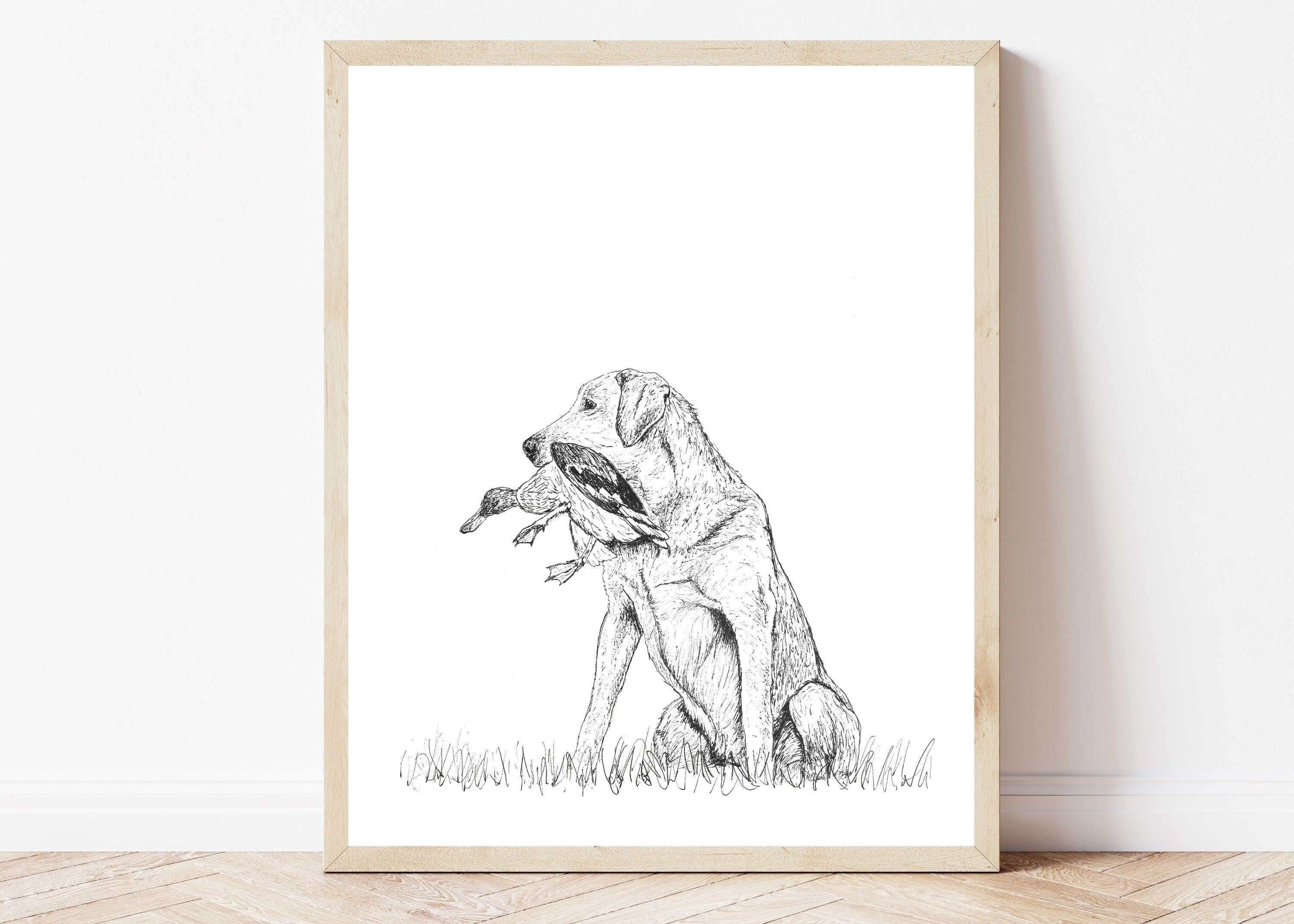Labrador Retriever in Ink Print - Etsy