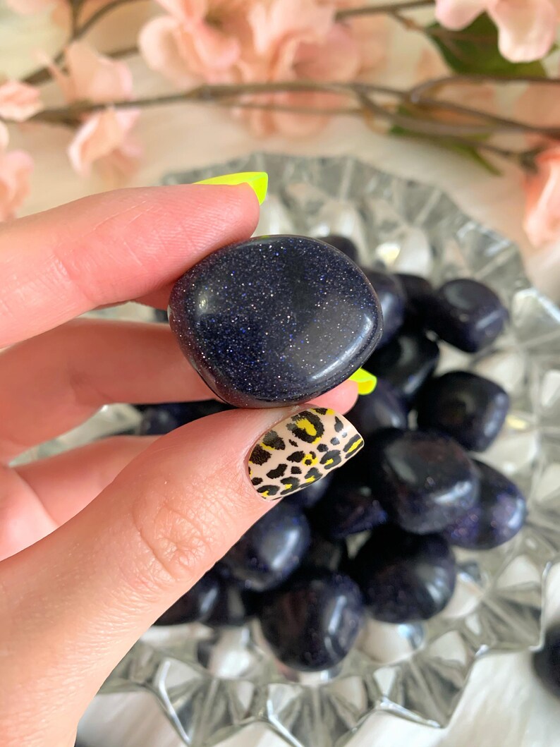 Blue Sandstone Tumbled Stones, Polished Pocket Gemstones, Metaphysical ...