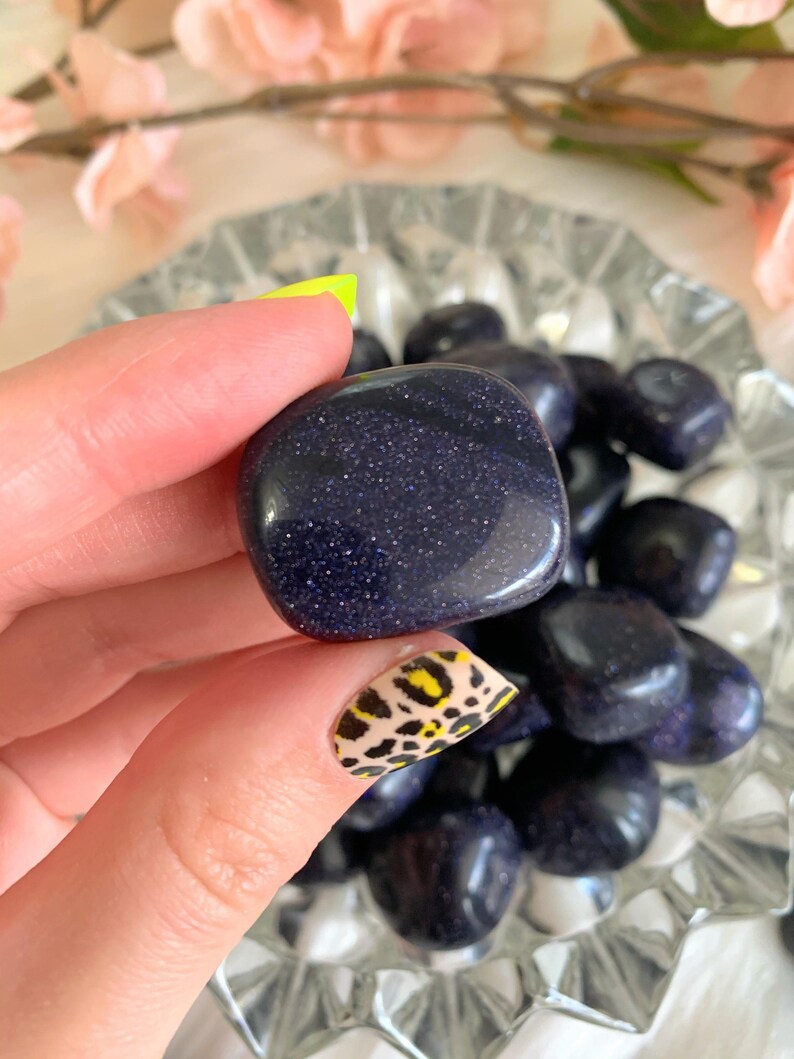 Blue Sandstone Tumbled Stones, Polished Pocket Gemstones, Metaphysical ...