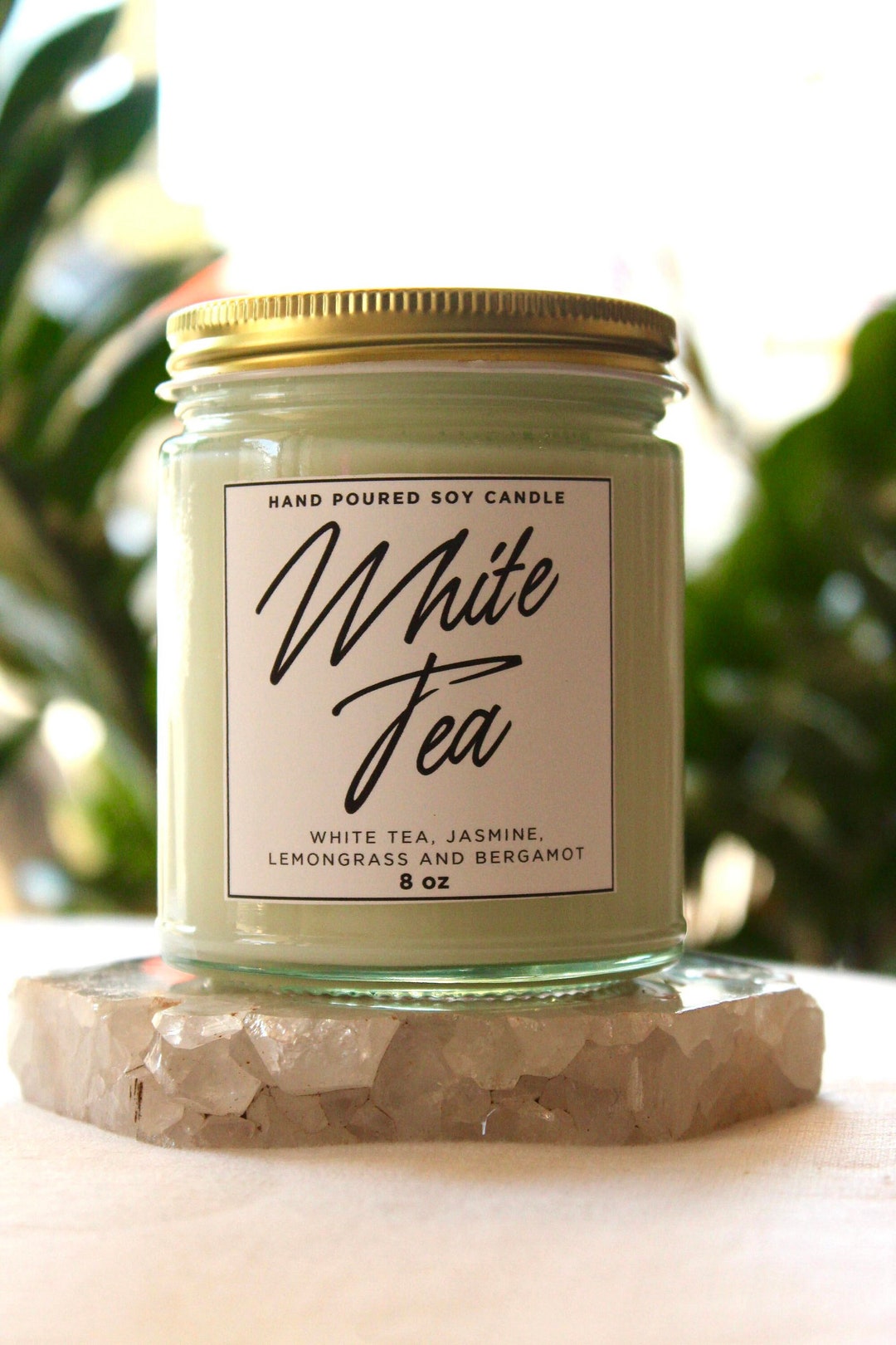 White Tea Candle, Handmade White Tea Scented Candle, Home Fragrance ...