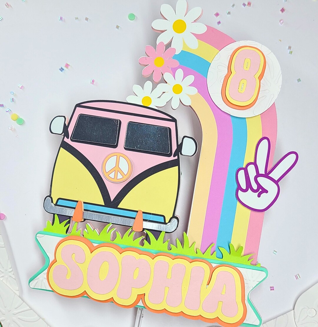 Groovy Cake Topper, Retro Cake Topper, Groovy Birthday Cake Topper ...