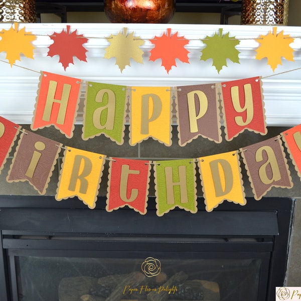 Fall Birthday Banner - Etsy