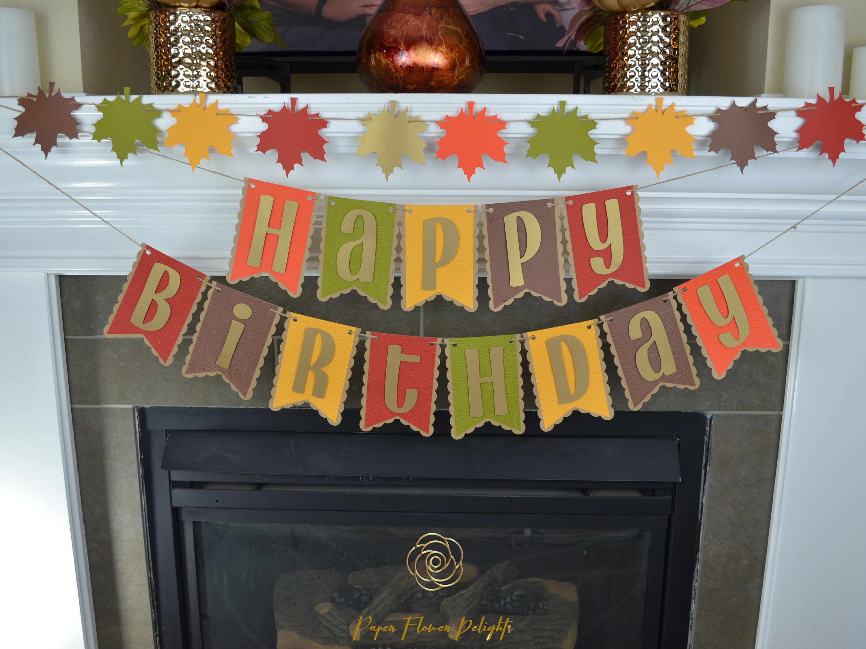 Fall Happy Birthday Banner Personalized Fall Banner | Etsy