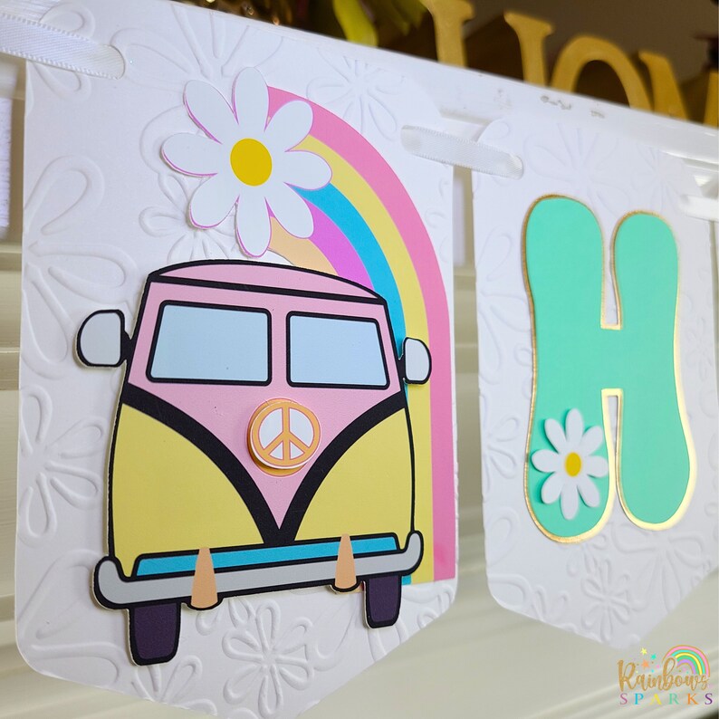 Groovy Happy Birthday Banner, Groovy Birthday Decor, Retro Banner ...