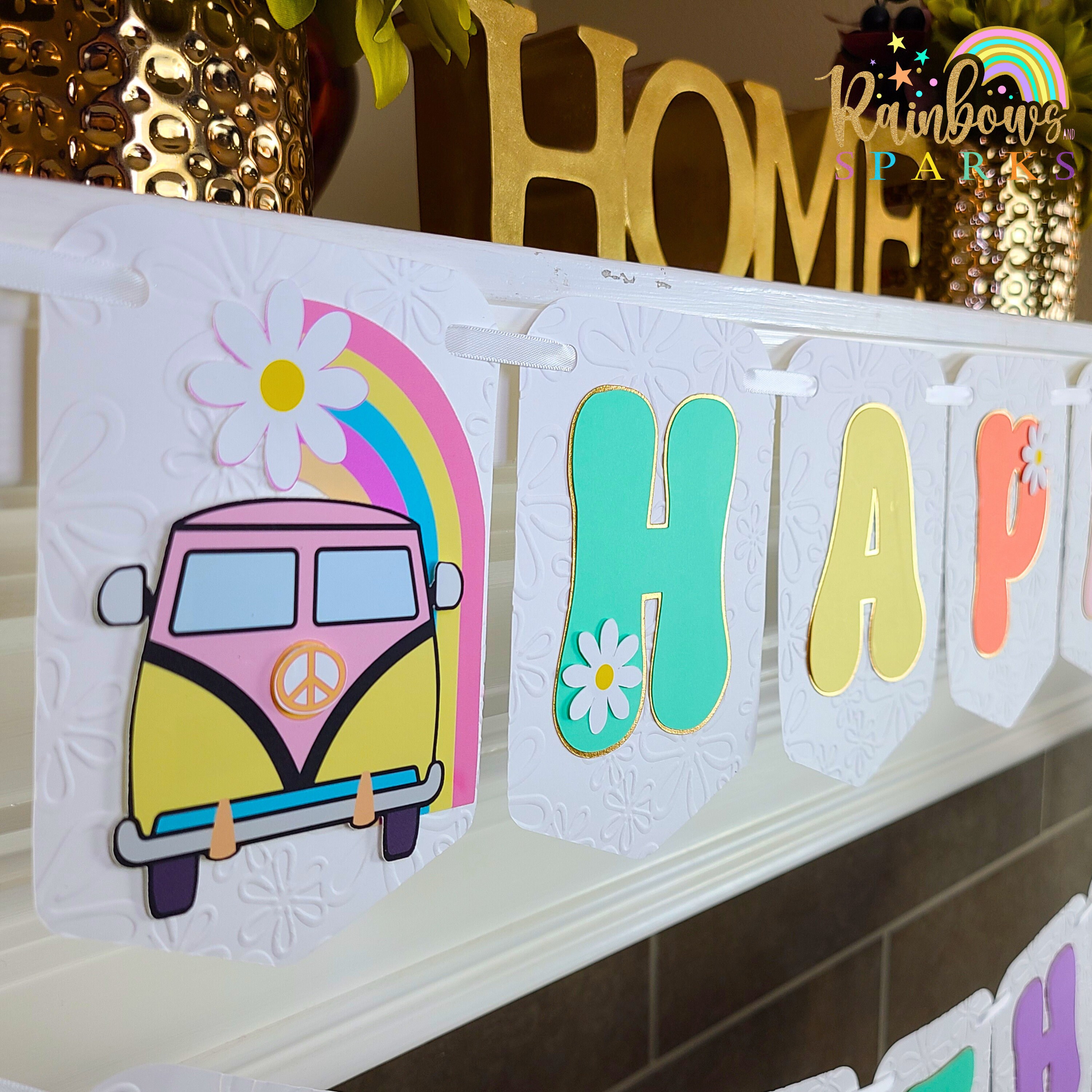 Groovy Happy Birthday Banner, Groovy Birthday Decor, Retro Banner ...