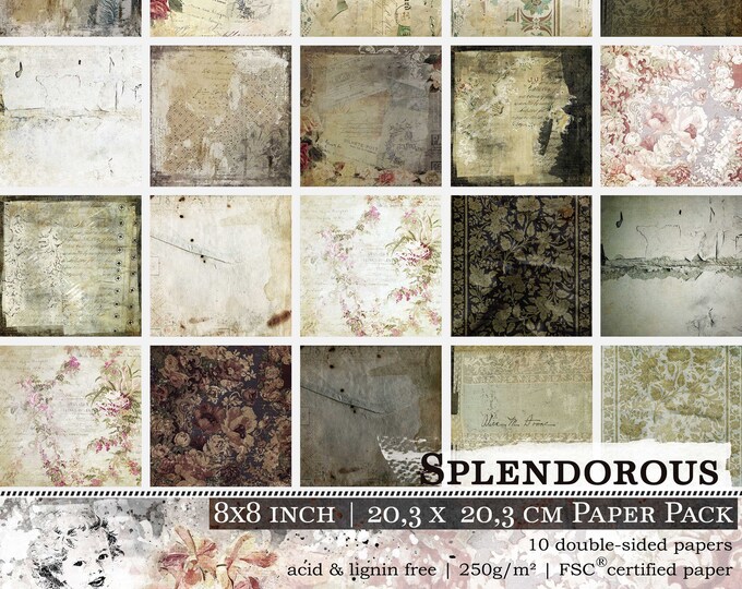 12x12 Wedding Paper Pad, Scrapmir Tenderness Collection, Floral ...